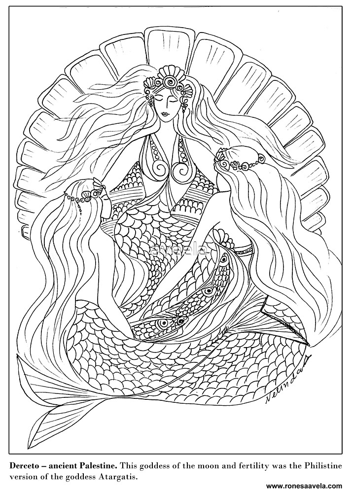 "Derceto - #Mermaid Goddess of the Moon" by aveela | Redbubble