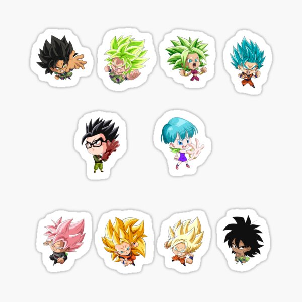 "Dragonball super chibi stickers" Sticker for Sale by Chris Mpasirogloy ...