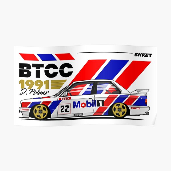 "E30 BTCC RACING CAR " Poster for Sale by shketdesign | Redbubble