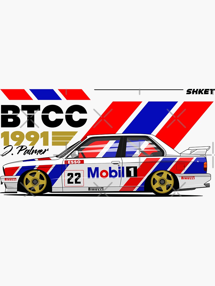 "E30 BTCC RACING CAR " Sticker by shketdesign | Redbubble