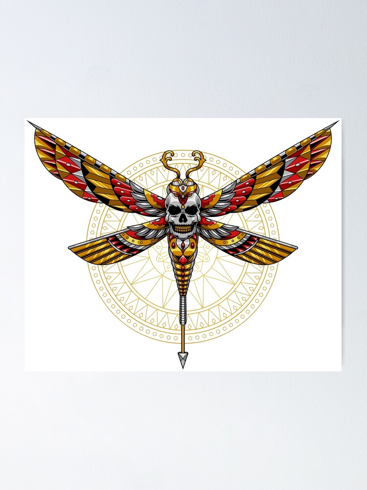 "Skull Dragonfly" Poster for Sale by fulbag588 | Redbubble