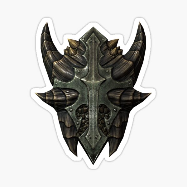"Skyrim dragon shield" Sticker for Sale by Isch | Redbubble