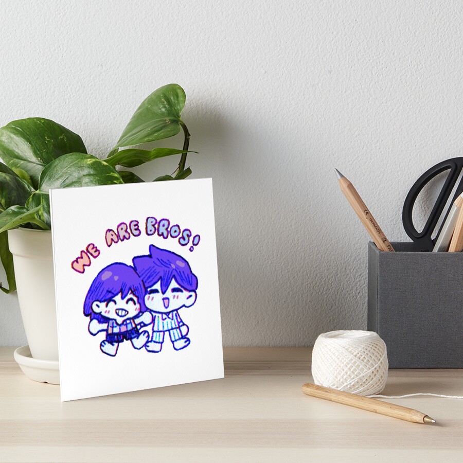 "Omori Chibi Hero Kel - We are bros" Art Board Print by Dreezu | Redbubble
