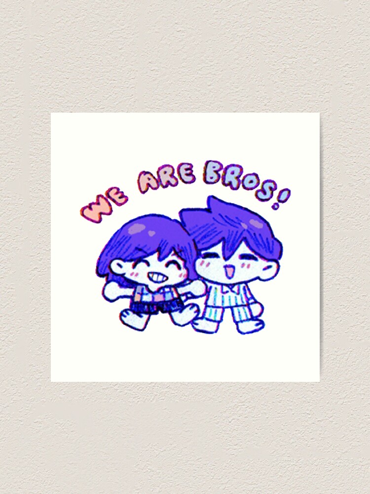 "Omori Chibi Hero Kel - We are bros" Art Print by Dreezu | Redbubble