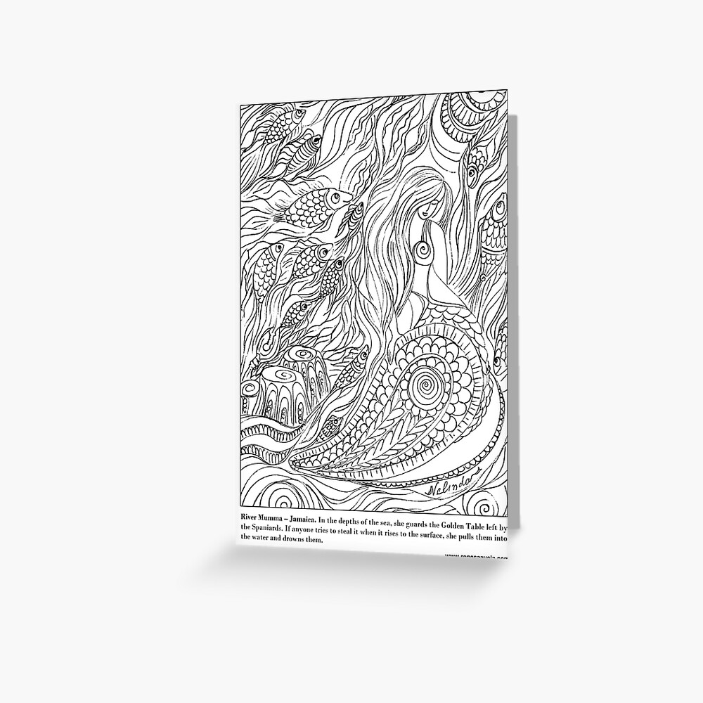 "River Mumma – Jamaican #Mermaid" Greeting Card for Sale by aveela ...