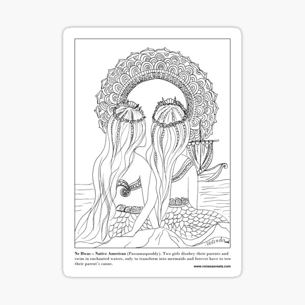 "Ne Hwas – Native American (Passamaquoddy) #Mermaids" Sticker by aveela ...