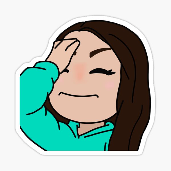 "Girl face palm" Sticker for Sale by AdventuresOfRoo | Redbubble