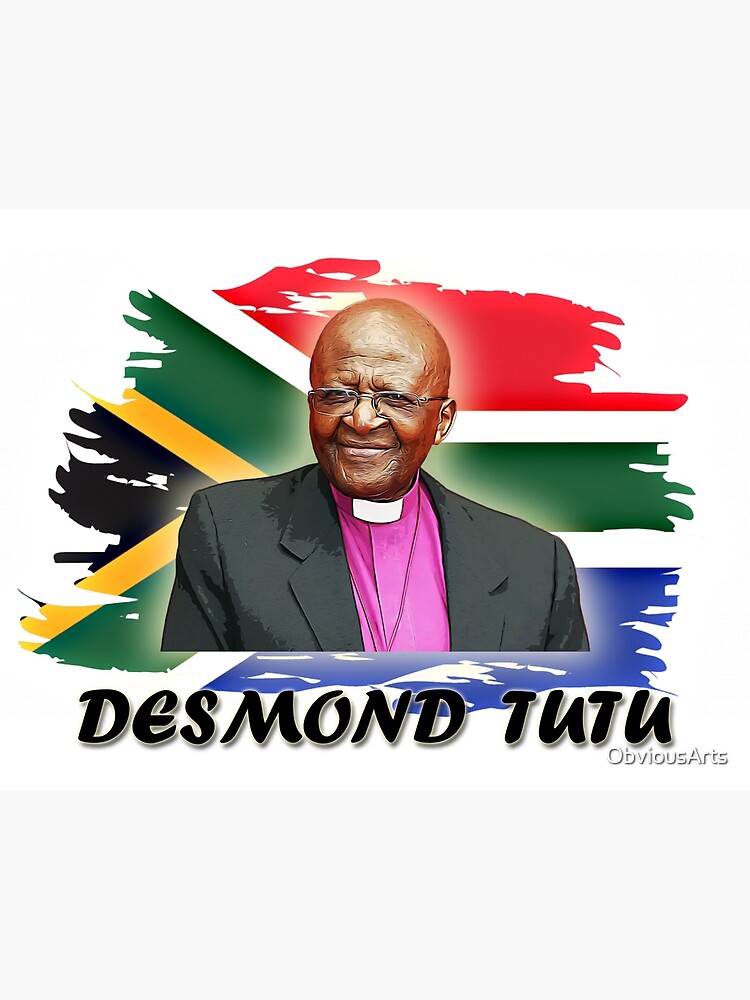 "Desmond Tutu South African flag design" Art Print for Sale by ...