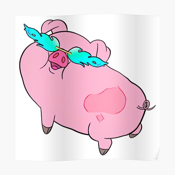 "funky pig" Poster for Sale by marjard | Redbubble
