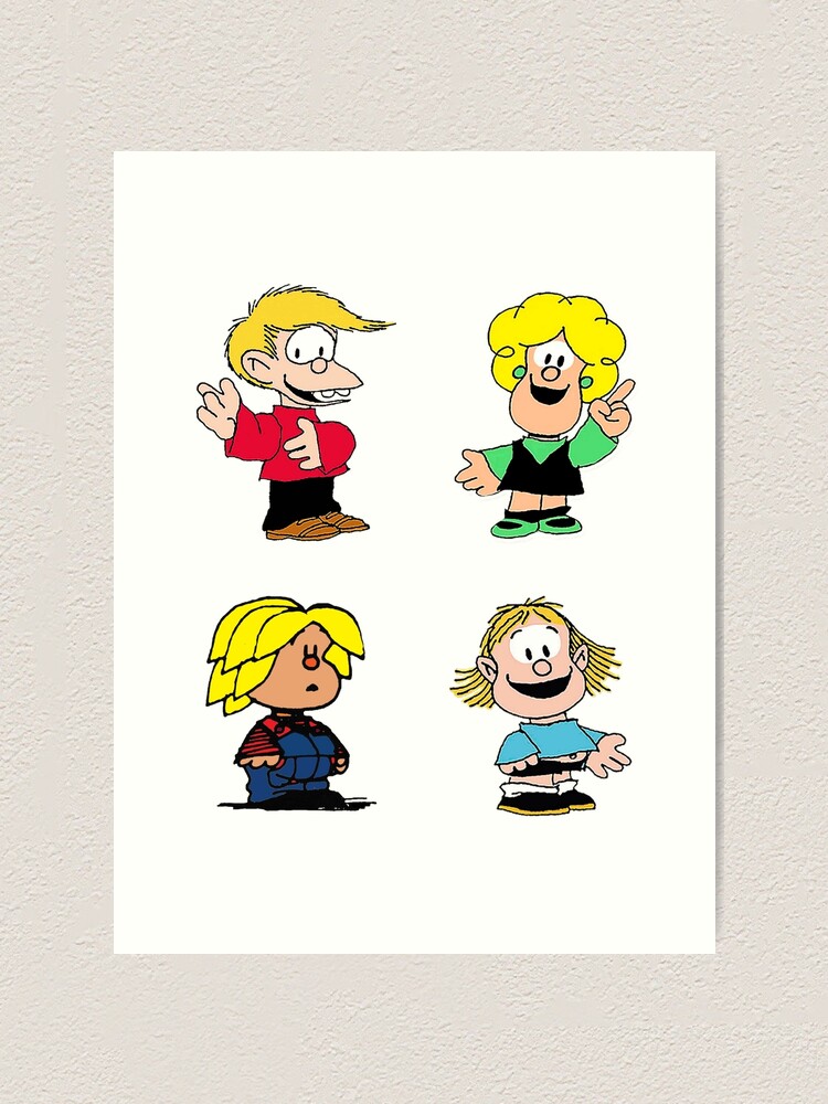 " Mafalda Characters" Art Print for Sale by Stratoguayota | Redbubble