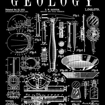 "Geology Geologist Field Kit Tools Vintage Patent Print" Pin for Sale ...