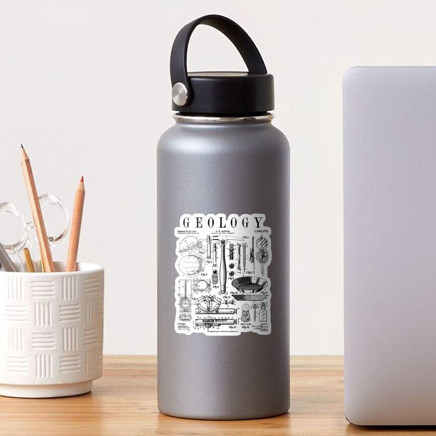 "Geology Geologist Field Kit Tools Vintage Patent Print" Sticker for ...