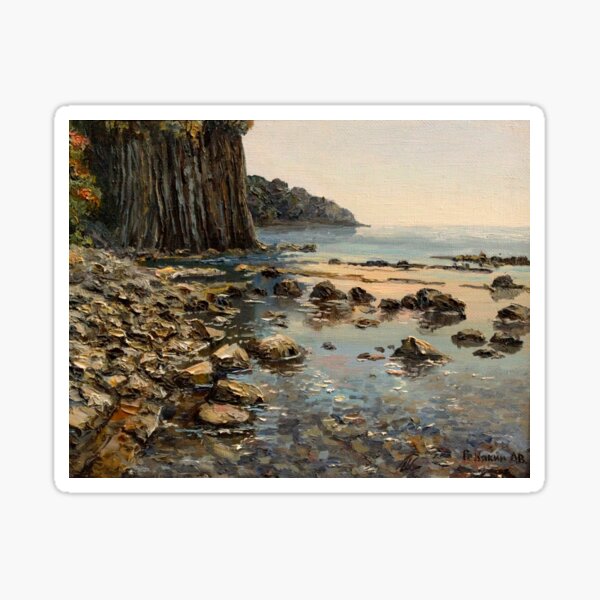 "Famous cliff of the Black sea. Kiselev Cliff" Sticker by drevart ...
