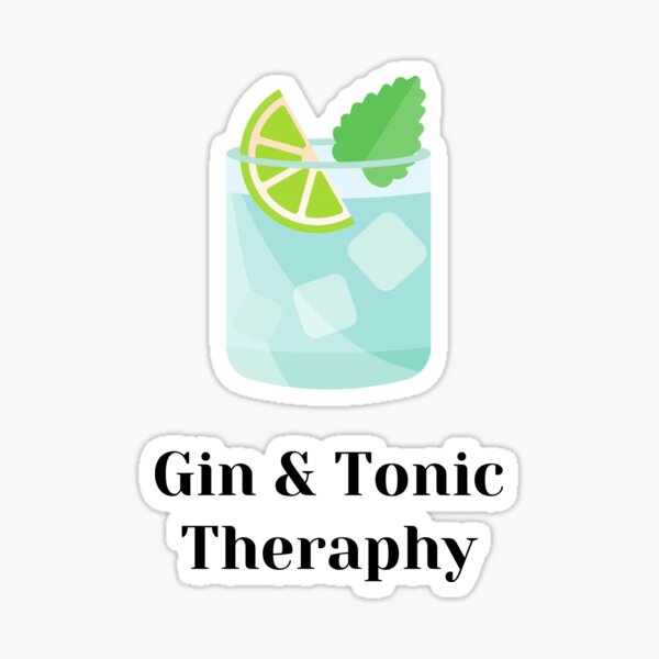 "Gin & Tonic Theraphy" Sticker by daodaodao | Redbubble