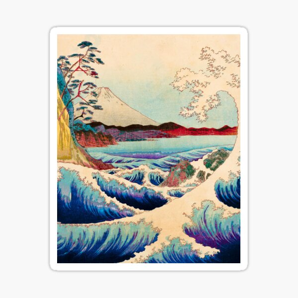 "Vintage Japanese Post Card Edited" Sticker for Sale by DSACreative ...