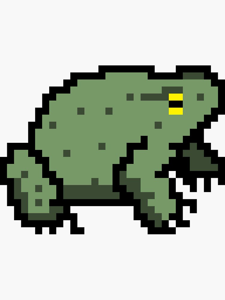 "Pixel Common Toad" Sticker for Sale by CheesyBugShop | Redbubble