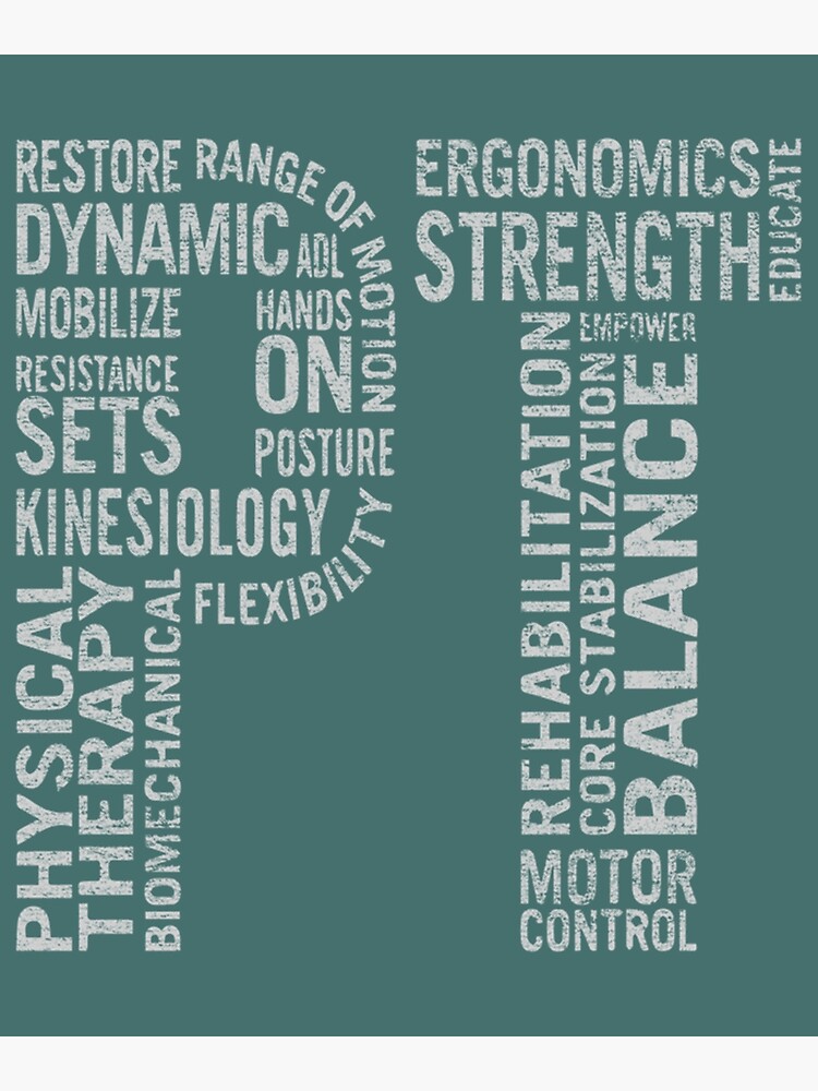 "physical therapy month - Physical Therapist PT Word " Poster for Sale ...