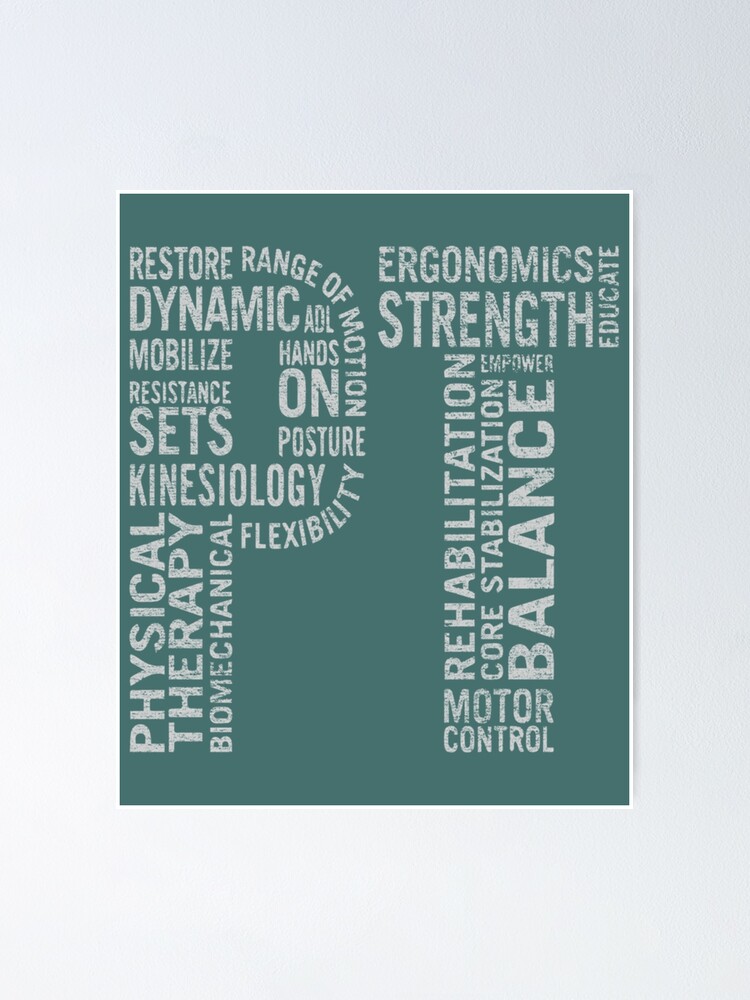 "physical therapy month - Physical Therapist PT Word " Poster for Sale ...