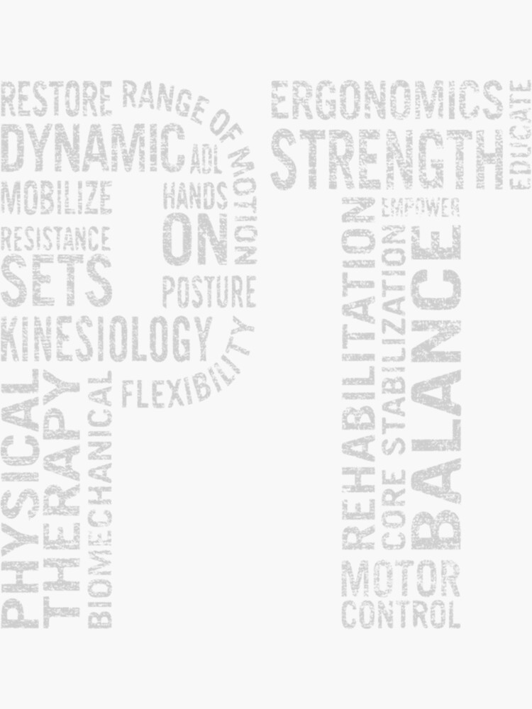 "physical therapy month - Physical Therapist PT Word " Sticker for Sale ...