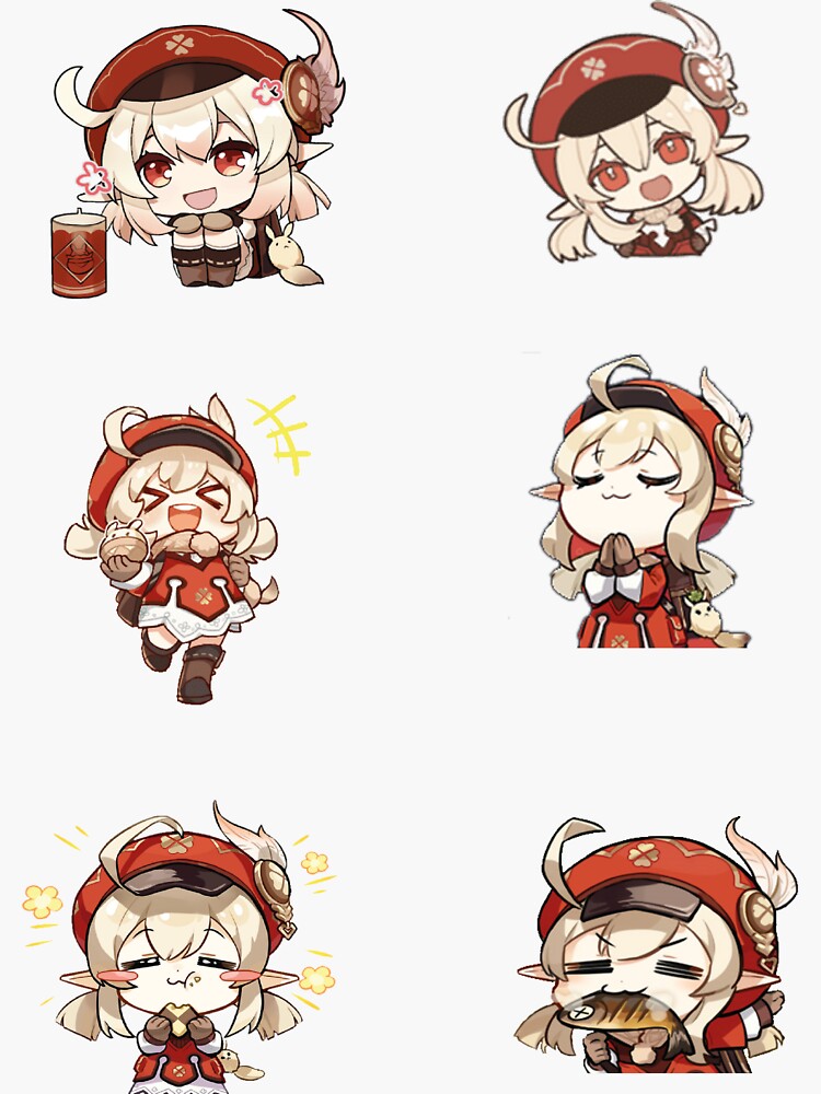 "Klee Sticker Pack - Genshin Impact" Sticker for Sale by Evazucc ...