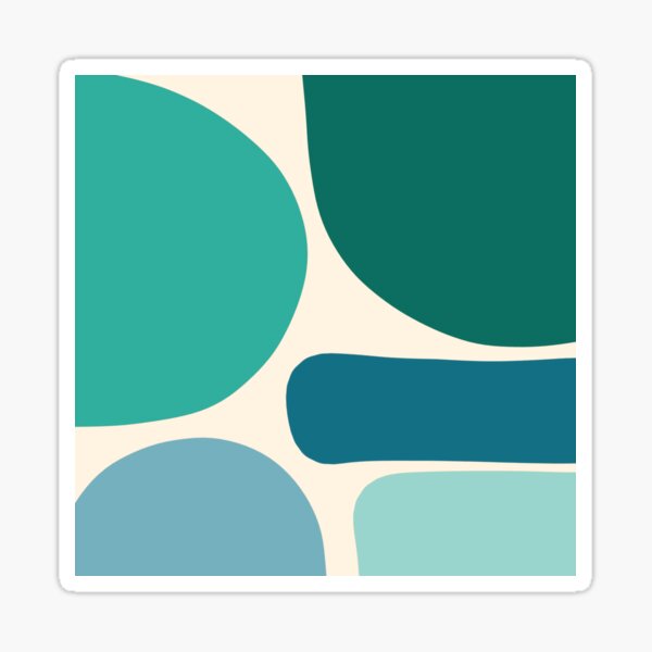 "Colorful Blue Abstract" Sticker by PeachyLitchi | Redbubble