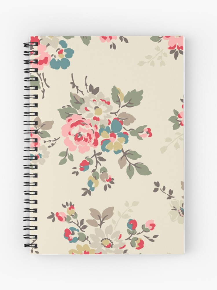 "Cath kidston pastel nude flower aesthetic 43 " Spiral Notebook for ...