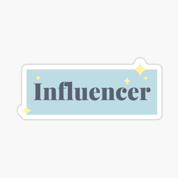 "Influencer" Sticker for Sale by carnagestore | Redbubble