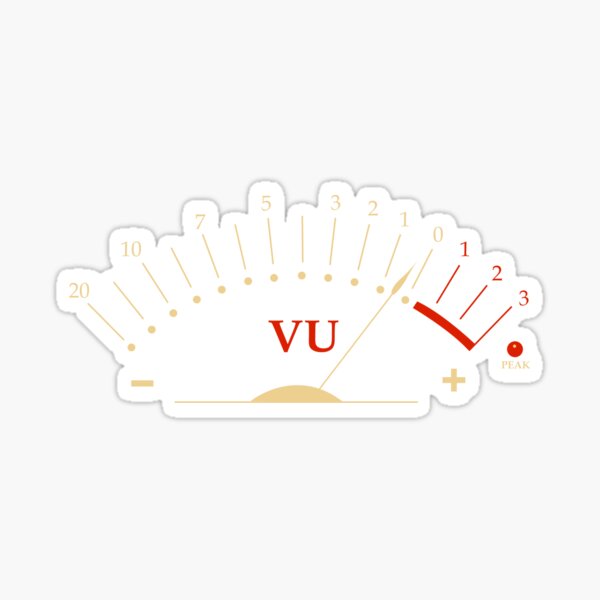 "VU meter, audiophile Hifi Musician" Sticker for Sale by SMMBYV | Redbubble