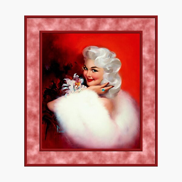 "Platinum Blonde With An Orchid by Edward Runci Remastered Vintage Art ...