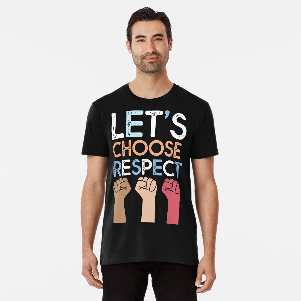 "Let's Choose Respect Raise Hands Protester" Poster for Sale by kayzoku ...