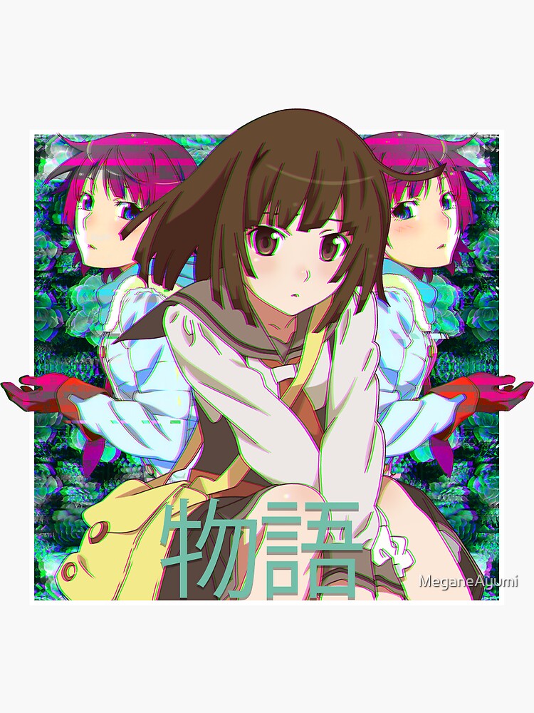 "Monogatari" Sticker for Sale by MeganeAyumi | Redbubble