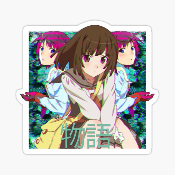 "Monogatari" Sticker for Sale by MeganeAyumi | Redbubble