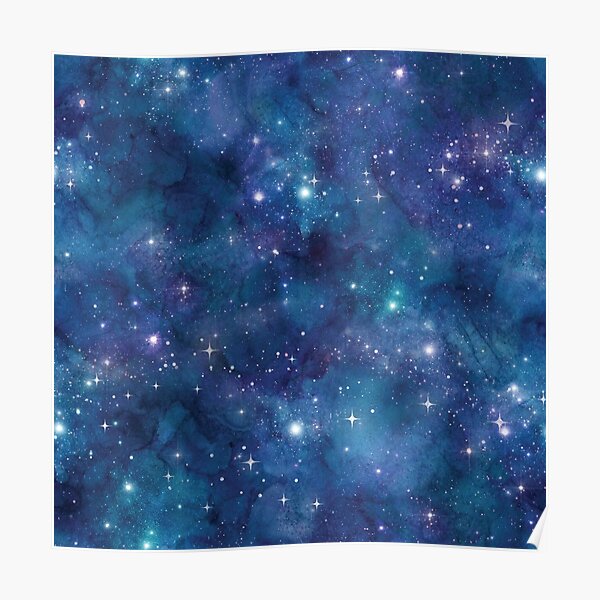 "Stars In Milky Way, Magical starry night sky texture" Poster by ...