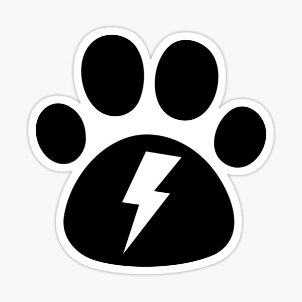 " thunder dog paw" Sticker for Sale by CatDogBFF | Redbubble
