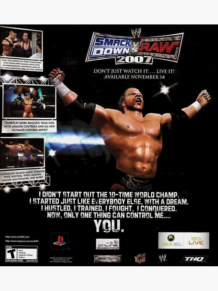 "SvR 2007 Ad" Poster for Sale by j-jenkins04 | Redbubble