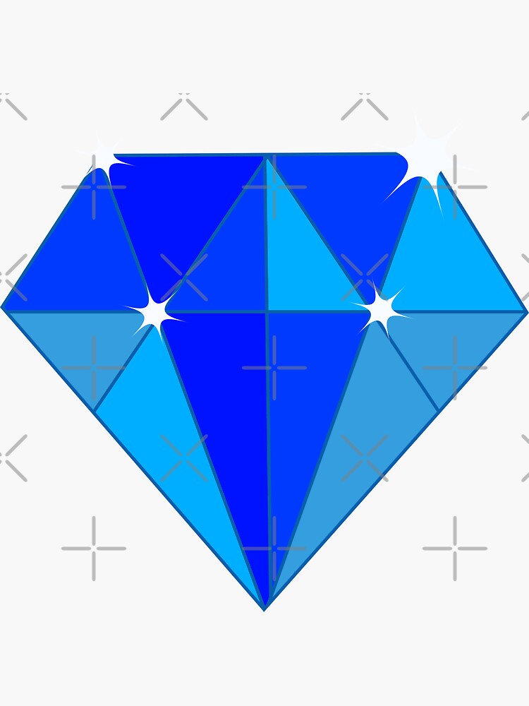 "diamond t-shirt | blue diamond t-shirt | diamond sticker " Sticker for ...