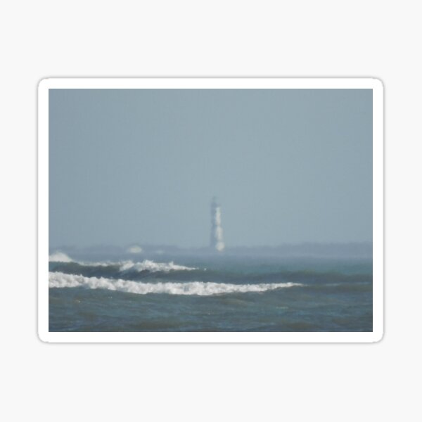 "cape lookout lighthouse from fort macon beach" Sticker for Sale by ...