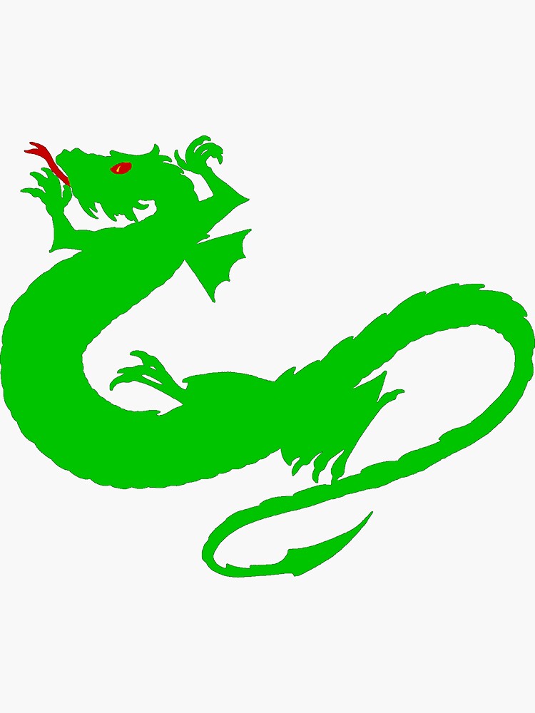 "Wizardry Dragon Minimalism (Green Variant)" Sticker by Gamerhenky ...