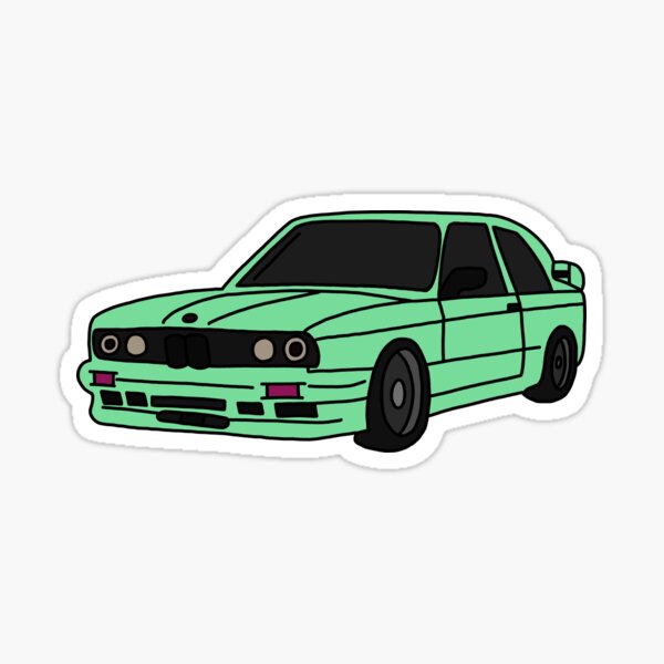 "Nostalgic Green Car" Sticker for Sale by EclipseInFlames | Redbubble