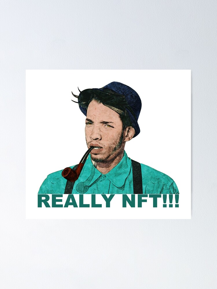 "NFT man with pep sticker" Poster for Sale by ZitsuArt | Redbubble