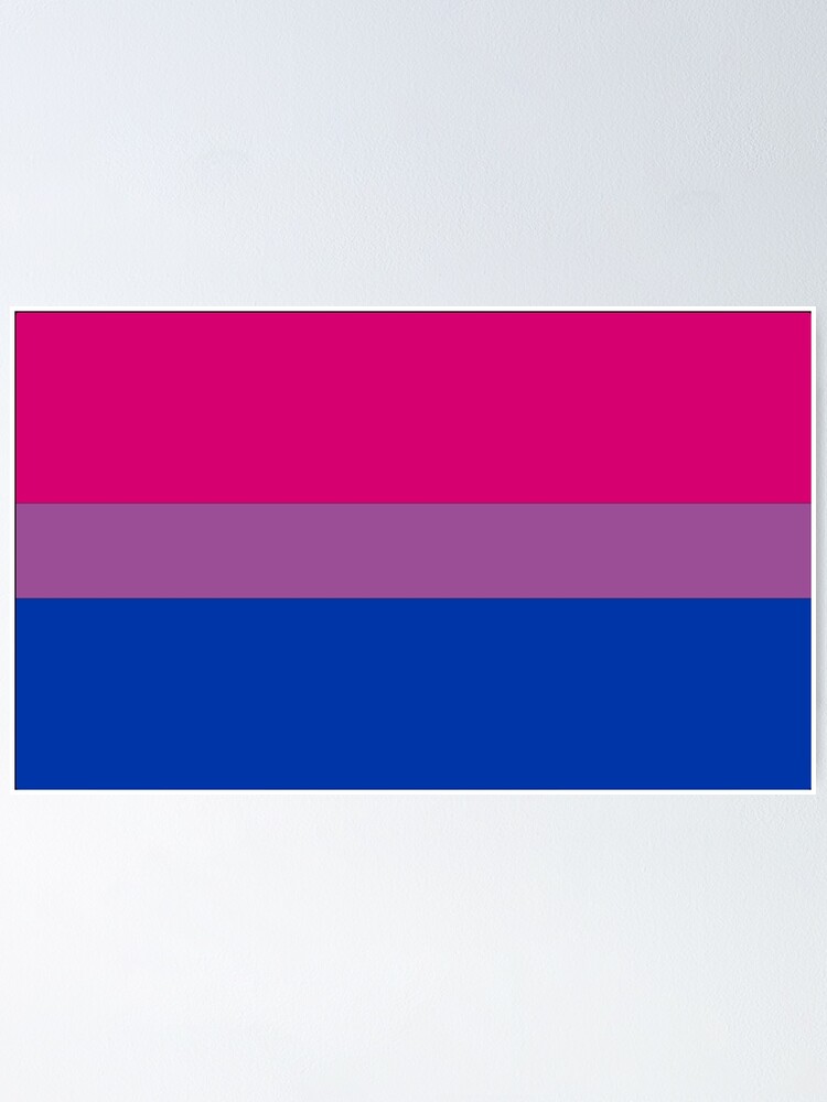 Póster «Bandera bisexual orgullo violeta rosa y azul» de sakramento ...