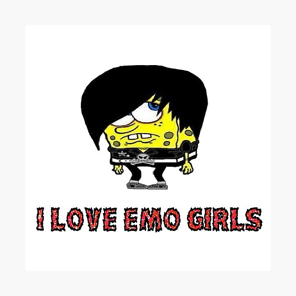 Lámina fotográfica «"Me encantan las chicas emo" Emo Bob Esponja Meme ...