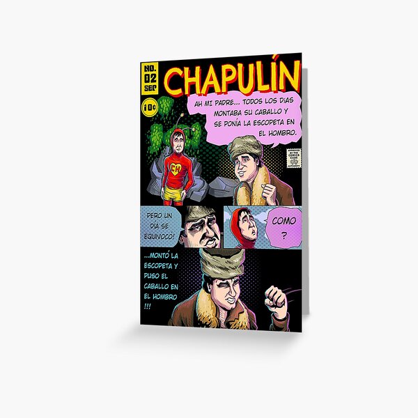 "El Chapulín Colorado y el dueño de la cabaña ES" Greeting Card for ...