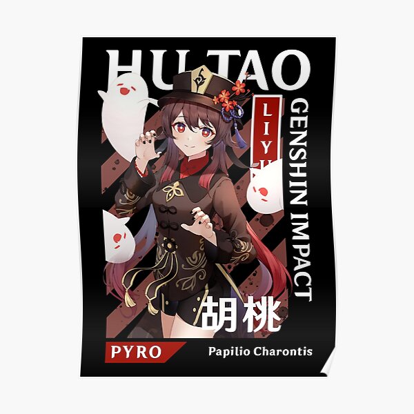 "Hu Tao Genshin Impact" Poster for Sale by Shingeek | Redbubble