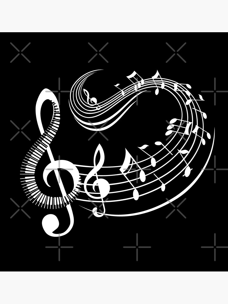 "Cute Design Musical Notes Dancing" Poster for Sale by BadrBranded ...