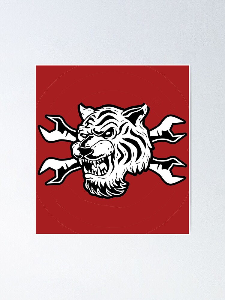 "Mechanic Tiger Illustration - Cool Car Repair Tiger Design Gift Idea ...