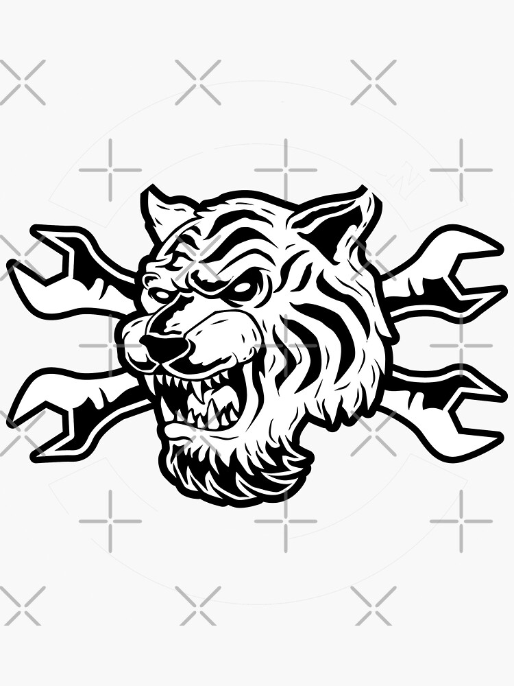 "Mechanic Tiger Illustration - Cool Car Repair Tiger Design Gift Idea ...