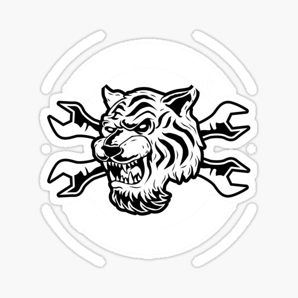 "Mechanic Tiger Illustration - Cool Car Repair Tiger Design Gift Idea ...