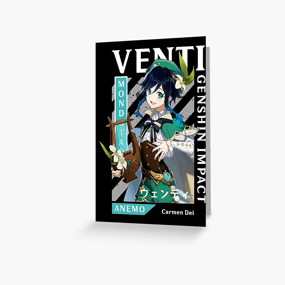 "Venti Genshin Impact" Greeting Card by Shingeek | Redbubble