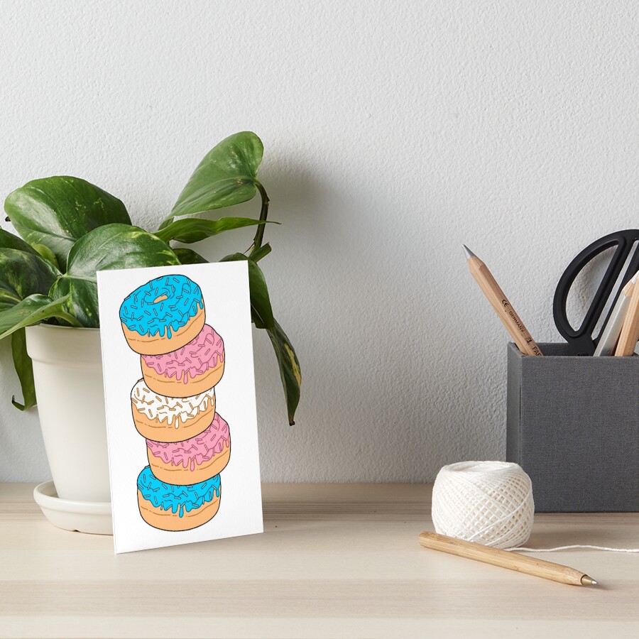 "Transgender Pride Flag Donut Stack" Art Board Print for Sale by ...